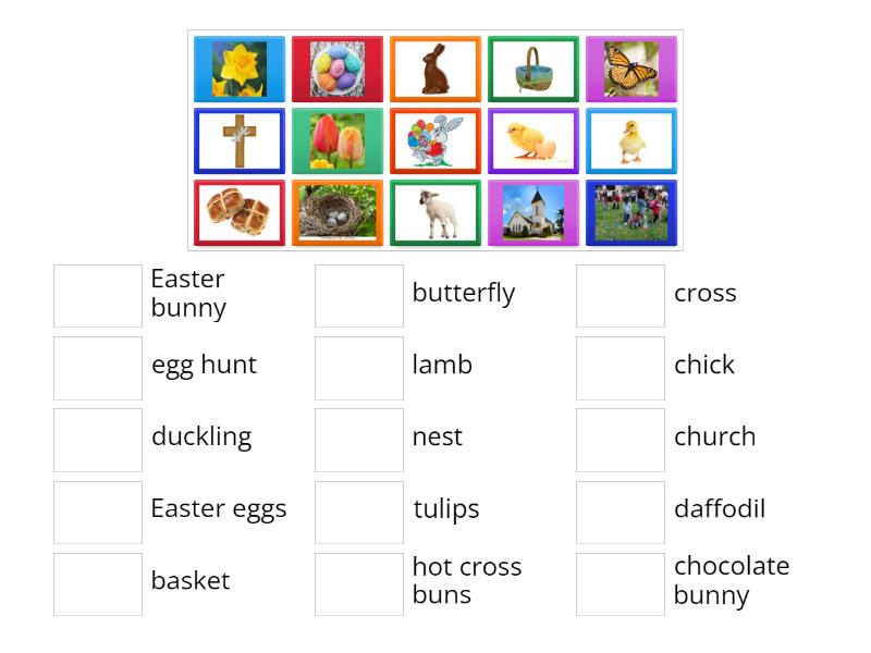 Easter Vocabulary - Match up