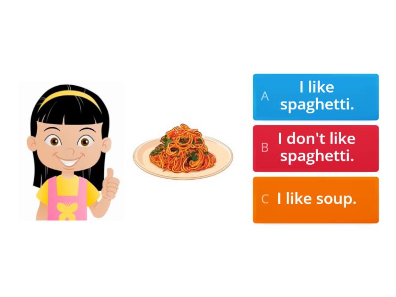 I like - I don't like (Food) - Quiz