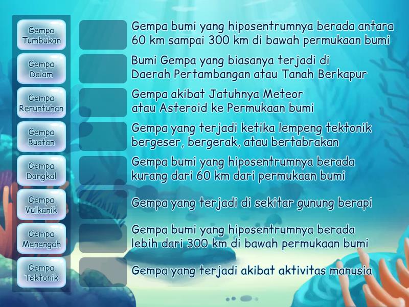 Jenis Jenis Gempa - Match up