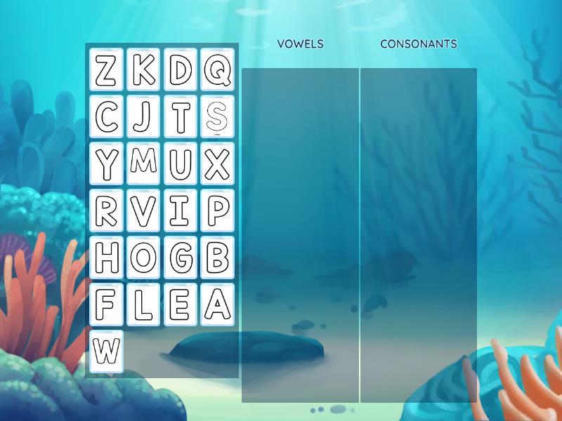 VOWELS CONSONANT GAME - Group sort