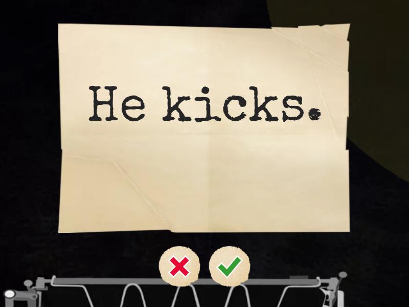 I kick. - Flash cards