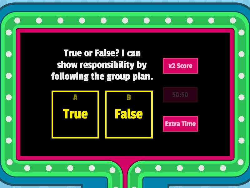 Responsibility Game Show - Gameshow quiz