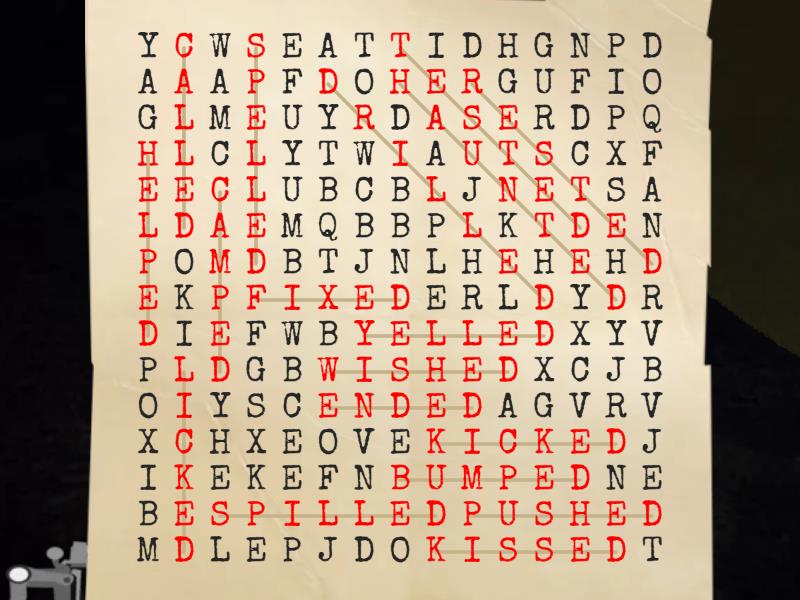 Reading Rev week 10: 3 Sounds of -ed basic word list word search ...
