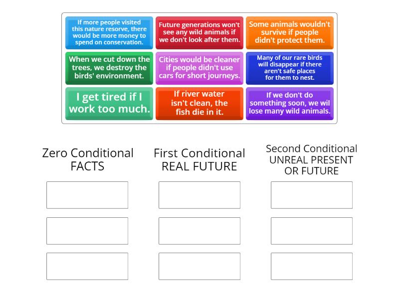 Prepare 5 unit 10 Conditionals - Group sort