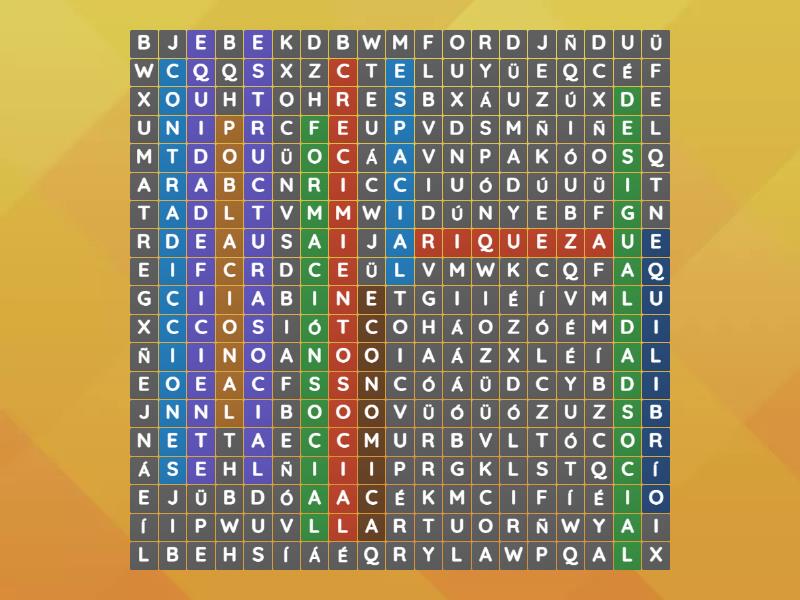 SISMOS - Sopa de letras