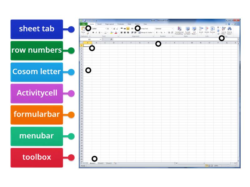 Microsoft Excel - Labelled diagram