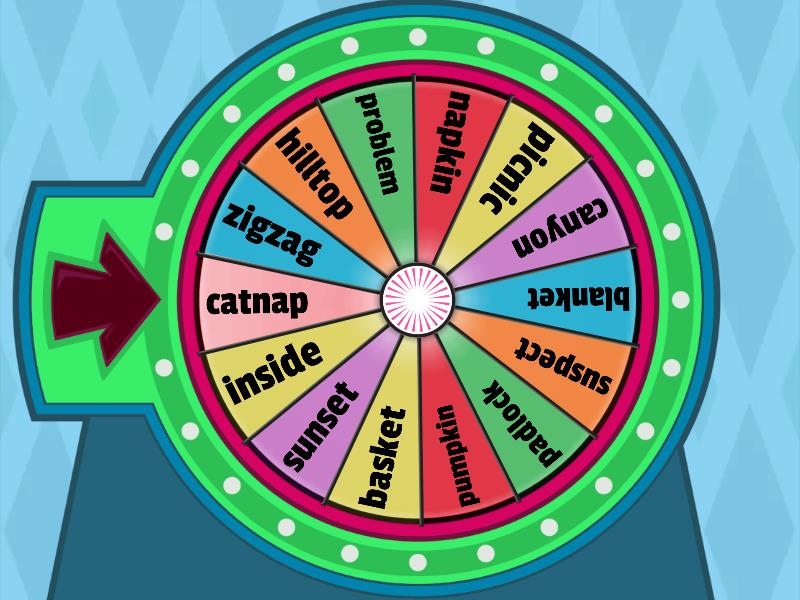 Multisyllable Closed -Closed Words - Spin the wheel