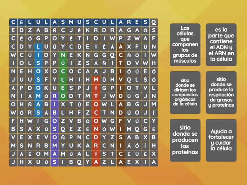 La Célula - Sopa de letras