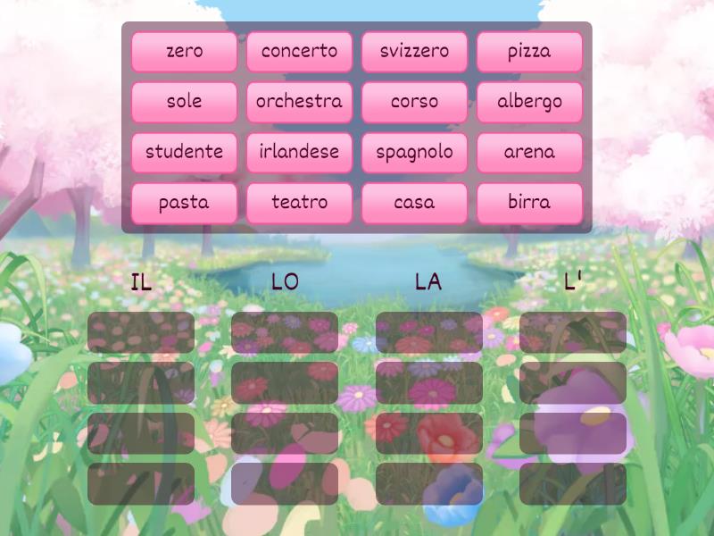 Nuovo Espresso 1 Lez 2 Gli articoli determinativi singolari - Group sort
