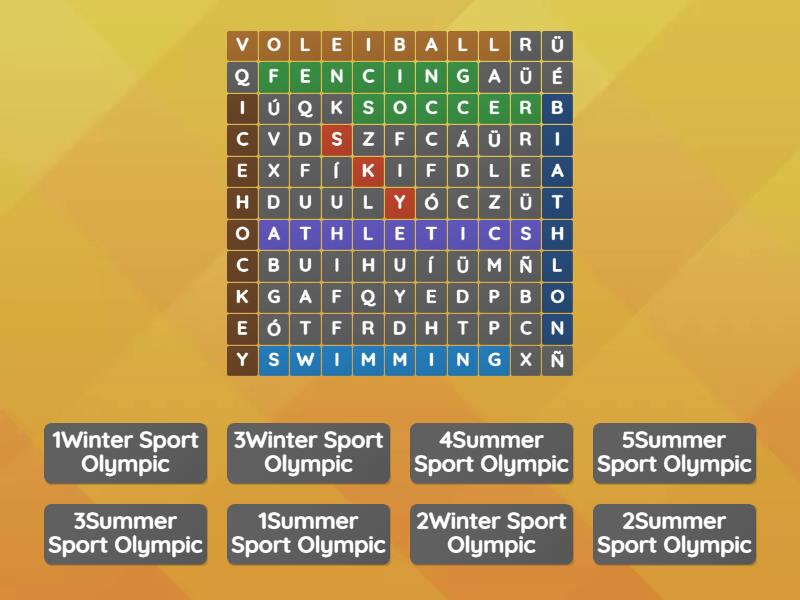 Olympic Games - Wordsearch