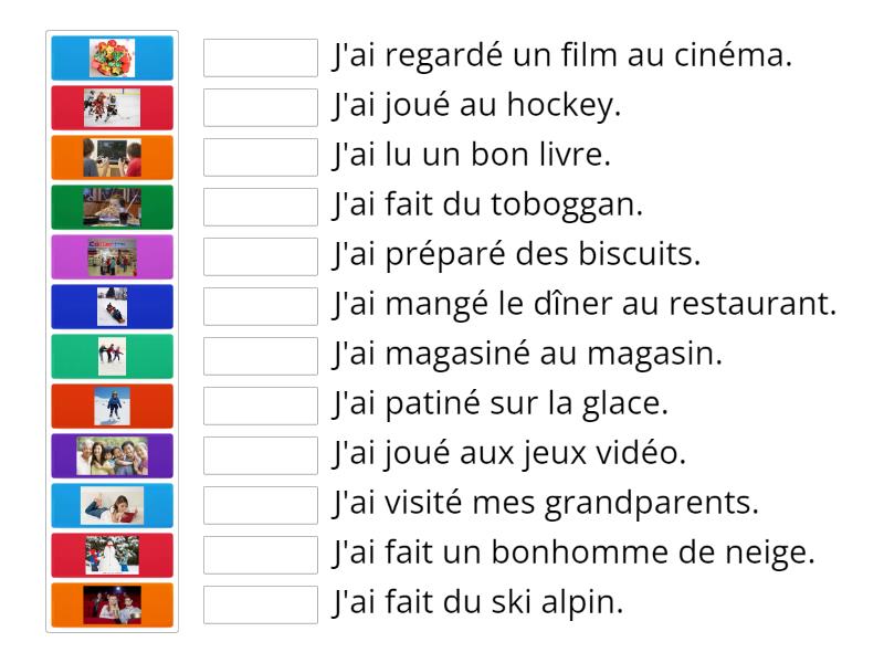 Qu'est-ce que tu as fait pendant les vacances d'hiver? - Une las parejas