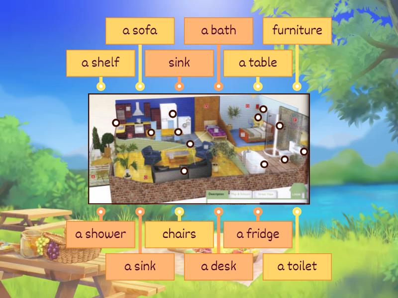 Furniture - Labelled diagram