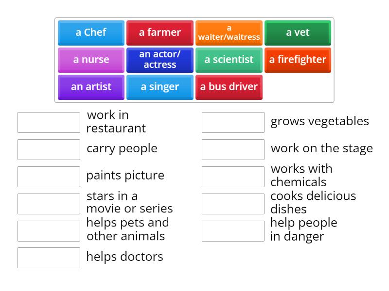What do they do ? (Professions) - Match up