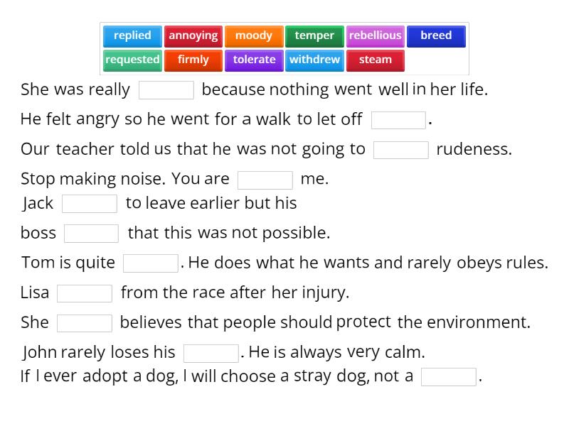 English for Adults 3 Unit 20 - Complete the sentence