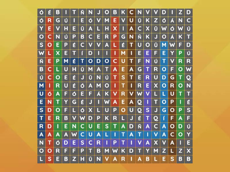 de investigación - Sopa de letras