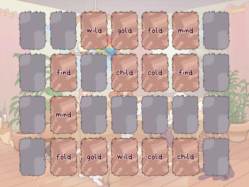 "Kind Old Wild Words" Closed Syllable Exceptions - Matching pairs