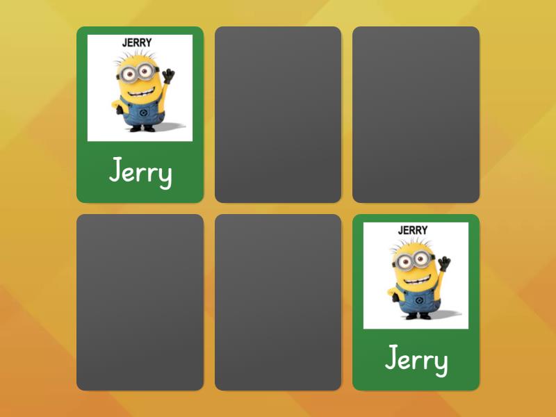 Memory Game - Minion - Matching pairs