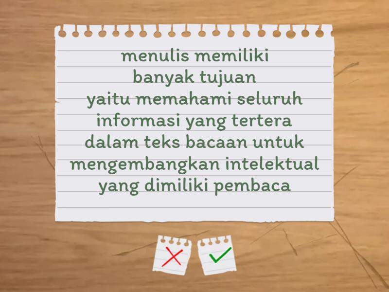 kuis keterampilan menulis - Flash cards