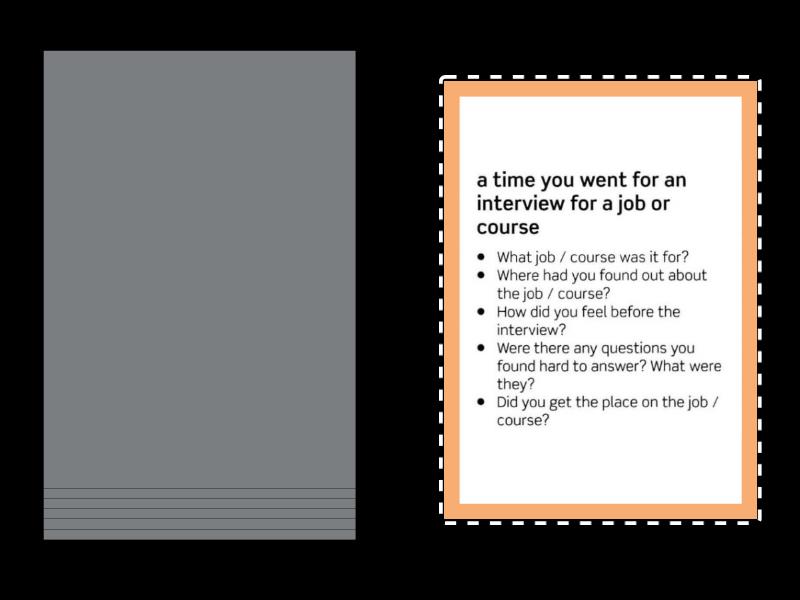 Narrative Tenses speaking - Speaking cards