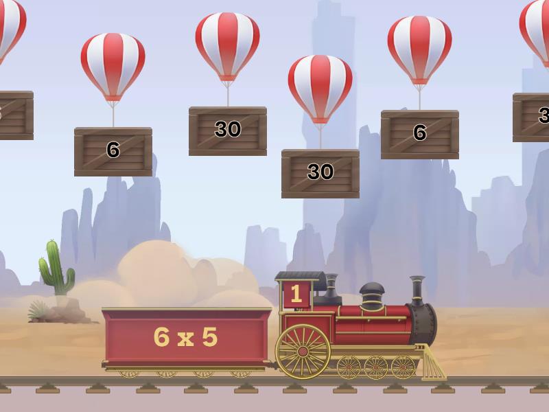 Multiples of 6 -TRAIN - Balloon pop