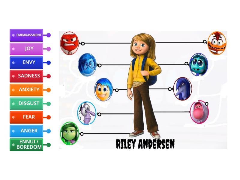 RILEY'S EMOTION - Labelled diagram