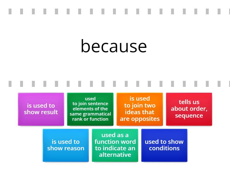 Conjunctions - Find the match