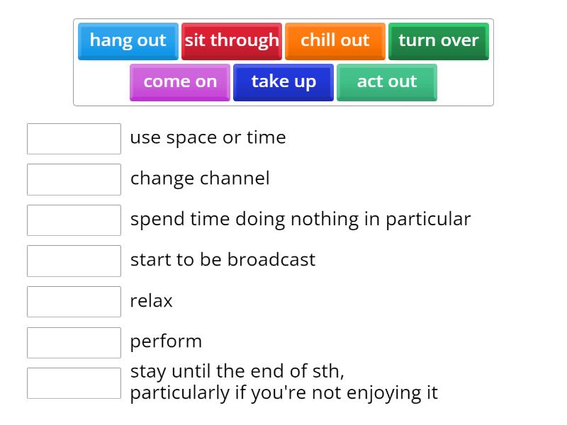 Phrasal Verbs Unit 1 -Optimise B2 - Match up Phrasal Verbs Unit 1 -Optimise B2 - Match up