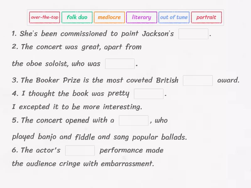 RM B2+, 6C Vocabulary 2 practice - Missing word