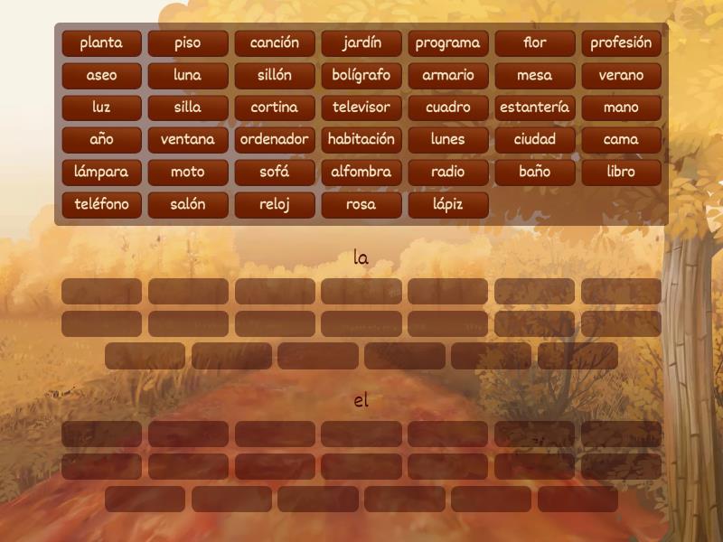 L2, ámbito 1 詞性練習 - Group sort