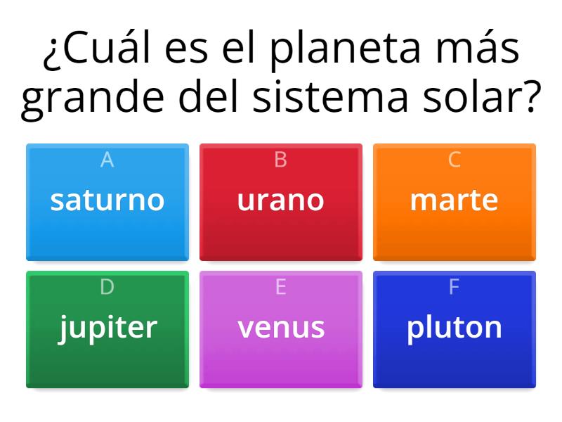Cuestionario del sistema solar - Quiz