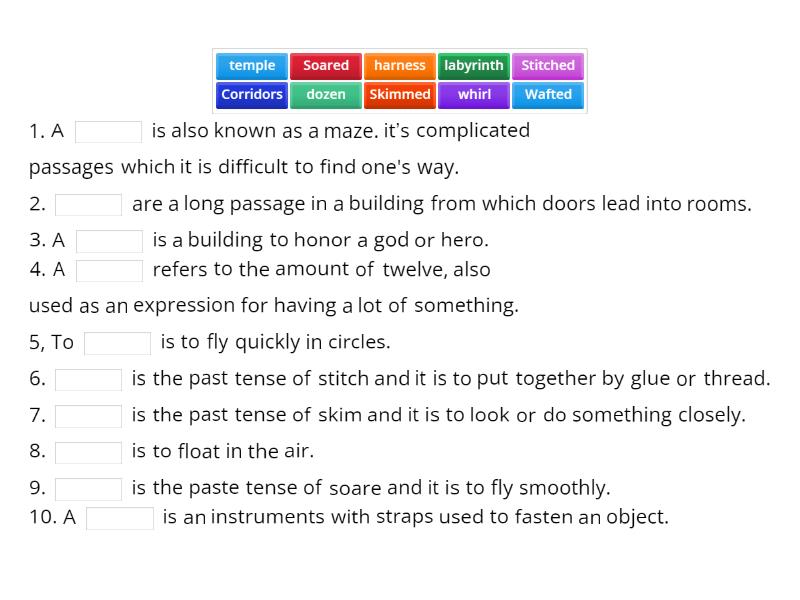 7th Vocabulary Myth - Complete the sentence