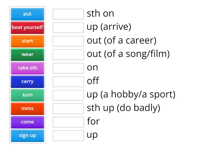 Focus 3 Word Store Unit 7, Word Store 7 Exercise 7C - Match up