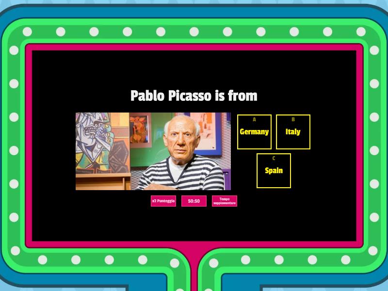 Pablo Picasso - Gameshow quiz