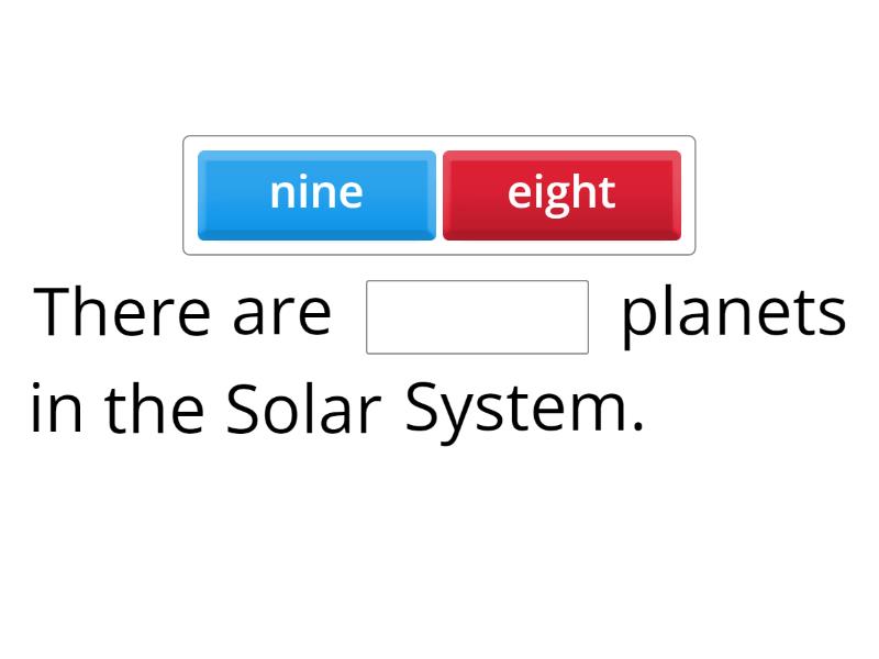 Solar System - Complete the sentence