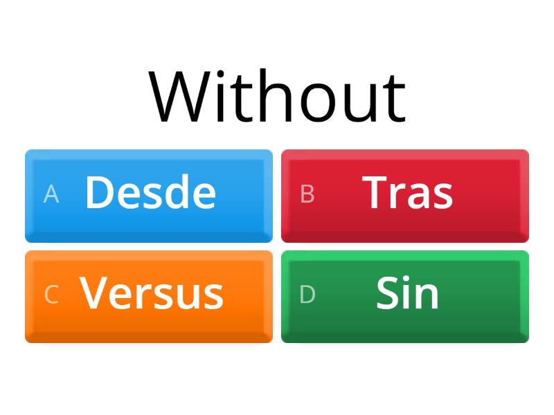 Spanish Prepositions - Quiz