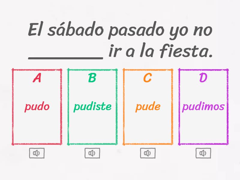 2. PRETÉRITO INDEFINIDO - PODER - Quiz