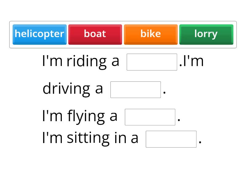 transport - Complete the sentence