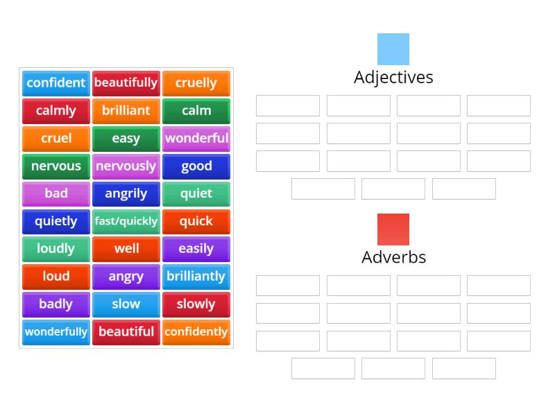 Adjectives/ Adverbs - Group sort