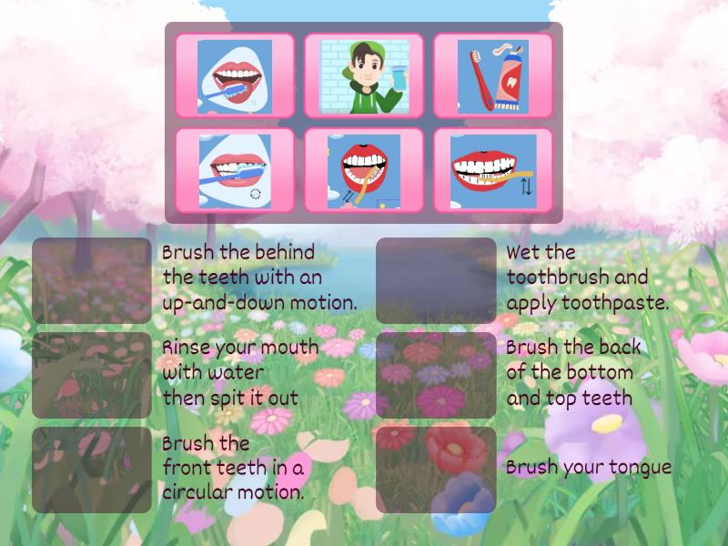 How to brush your teeth? Puzzle - Match up