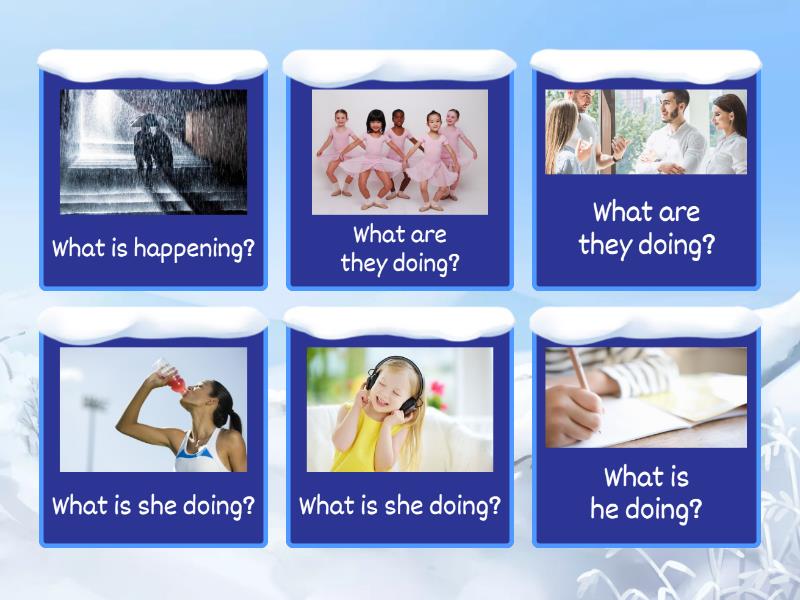 Present Continuous: speaking cards - Fichas giratorias