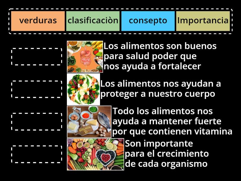 Los alimentos - Match up