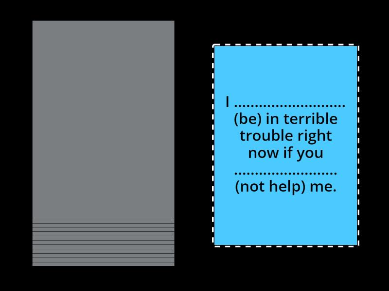 Conditionals - complete the sentences - Speaking cards