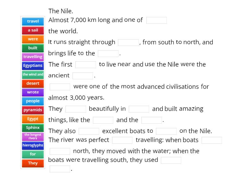 OWN IT 2 unit 2 Task to the video The ancient Egyptians - Complete the ...