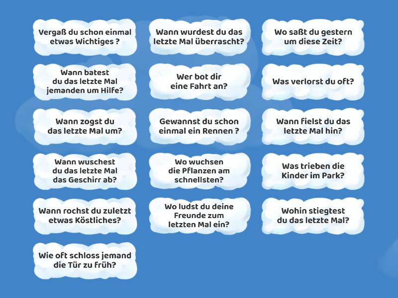 Präteritum Sprechen A2 - Flip tiles