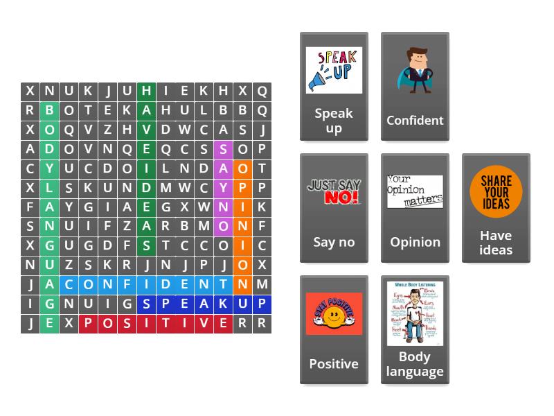 Assertiveness - Wordsearch