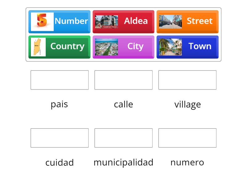 Spanish Vocabulary - Match up