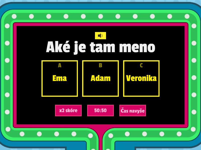 Ema vs Adam vs Veronika - Gameshow quiz