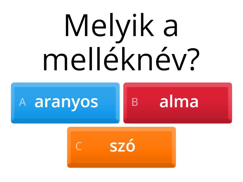Melyik melléknév - Quiz