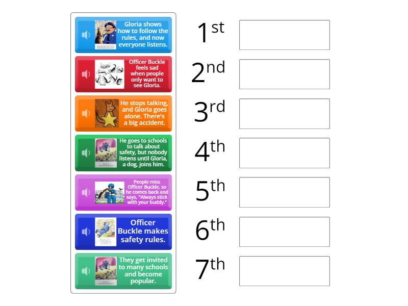 Sequencing : " Officer Buckle and Gloria " - Rank order