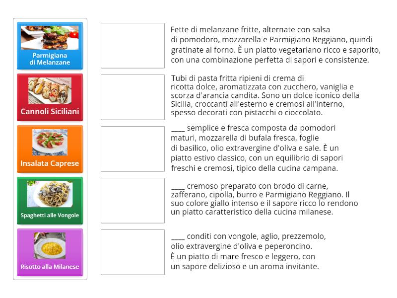Cibi italiani (veg) 1 - Match up